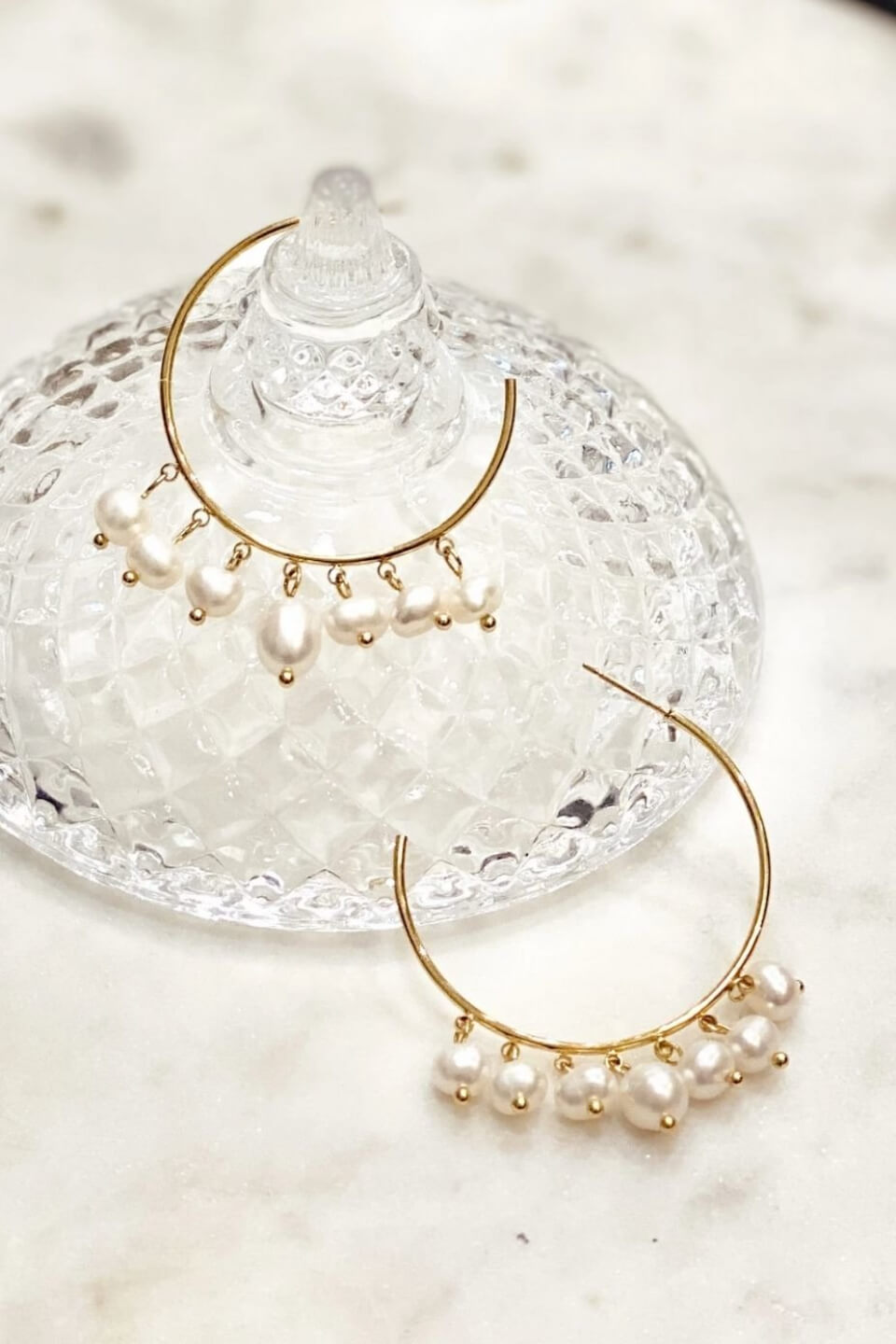 Zoe Pearl Woven Earrings, Gold, 3.8cm, Sweet Like You – Sienna Goodies